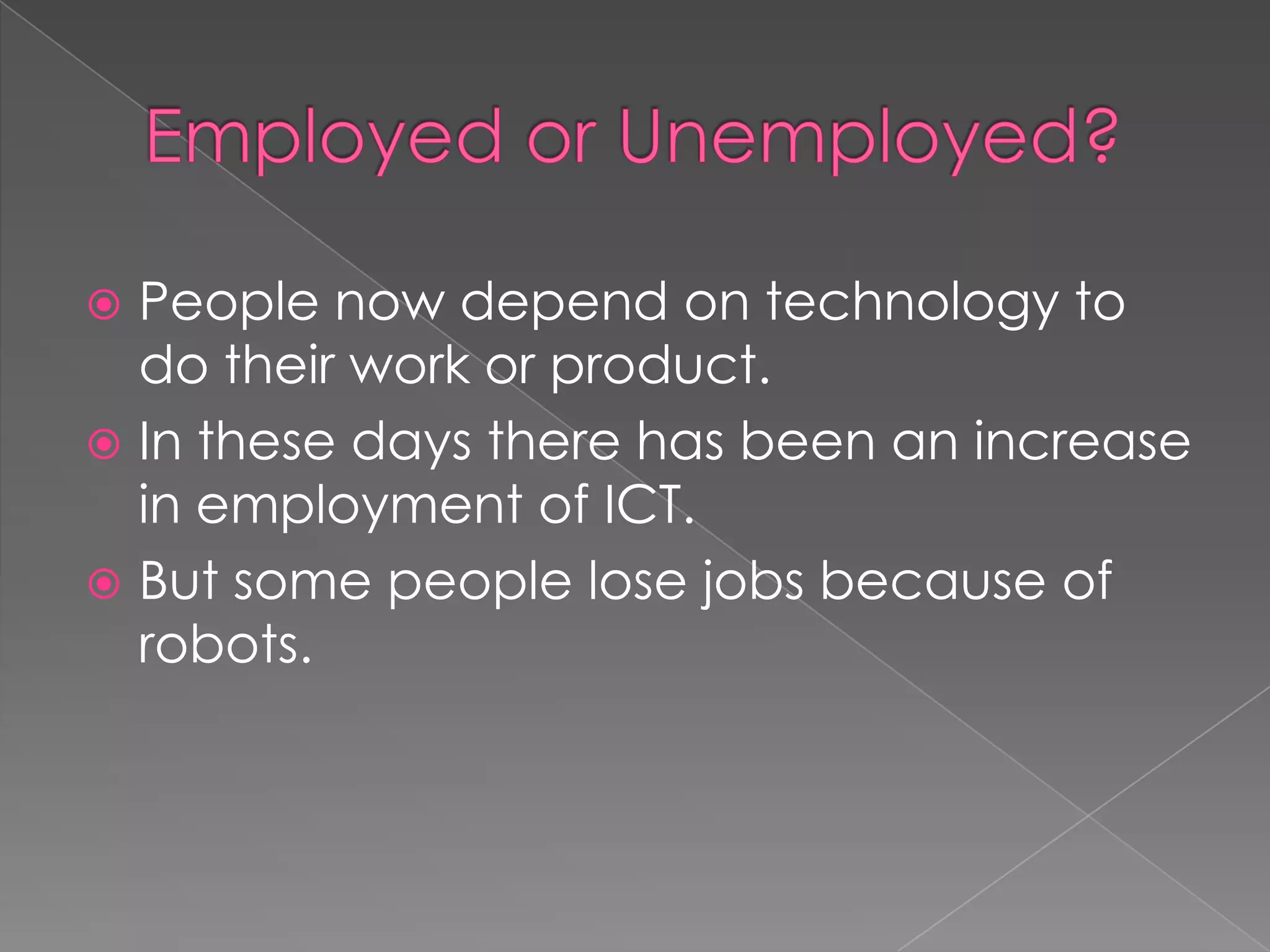 Ict work and lifestyle | PPT