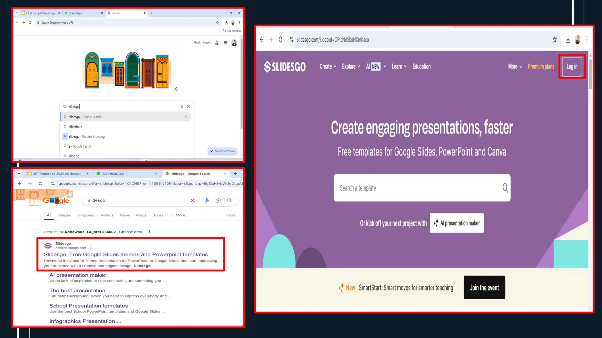 ICT Workshop 2024 on Google slide, slideshare & slidego .pptx