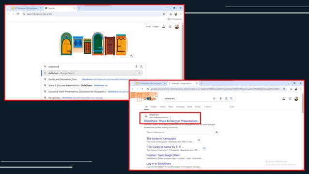 ICT Workshop 2024 on Google slide, slideshare & slidego .pptx