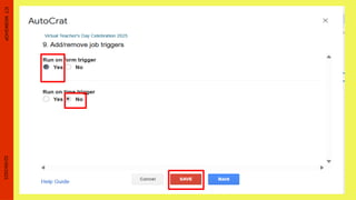 ICT Workshop Part 3 - Autocrat. How to work with Autocrat | PPTX