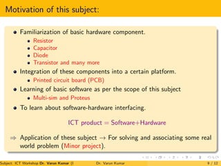 Introduction to ICT workshop | PDF