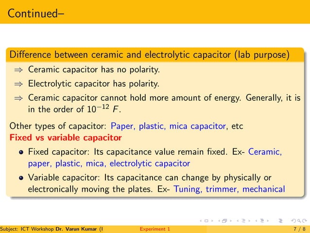 Familiarization of passive electronic component | PPT