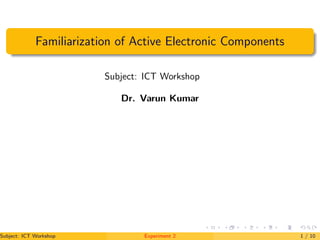 Familiarization of active electronic components | PDF | Consumer ...