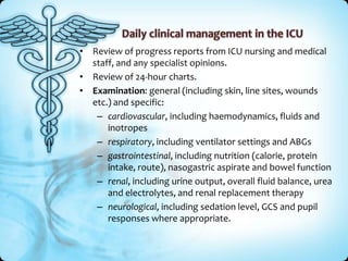 critical care unit. | PPTX