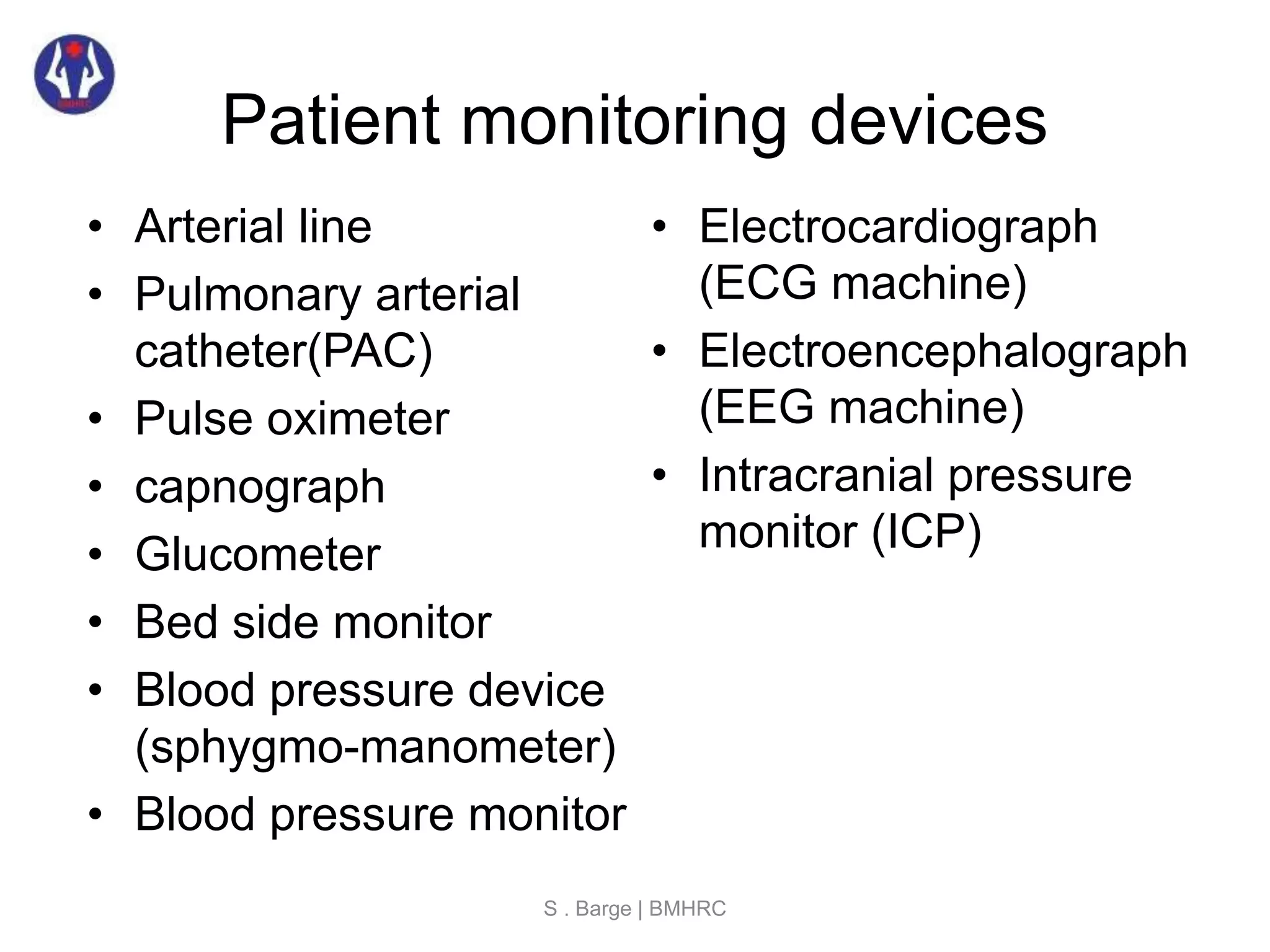 anesthesia ICU equipments use and maintenance | PPTX