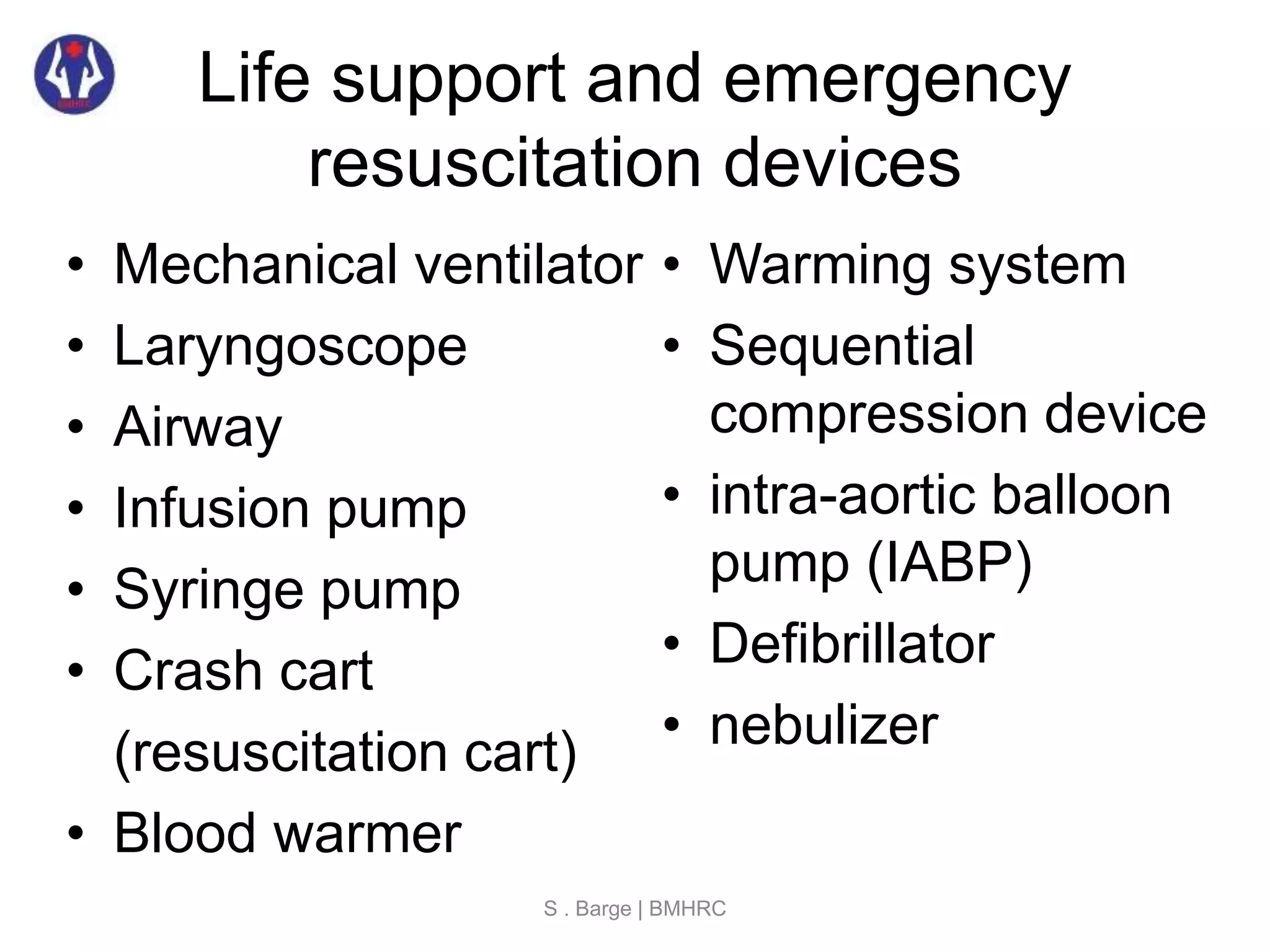 anesthesia ICU equipments use and maintenance | PPTX