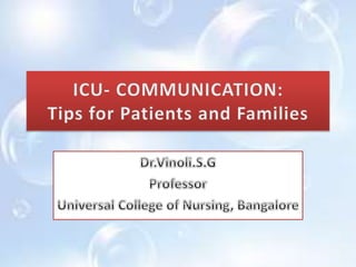 Icu communication tips | PPT