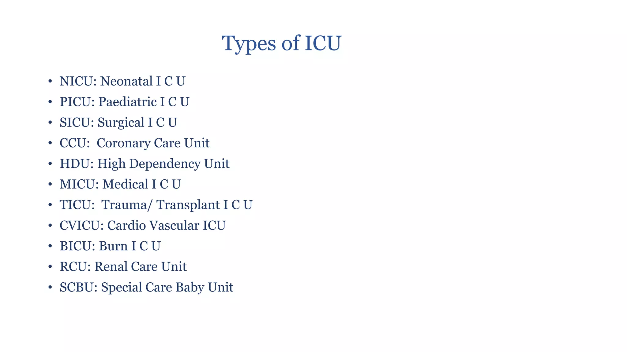 ICU (Intensive Care Unit) | PDF