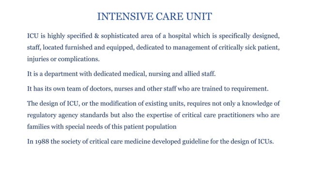 ICU (Intensive Care Unit) | PDF
