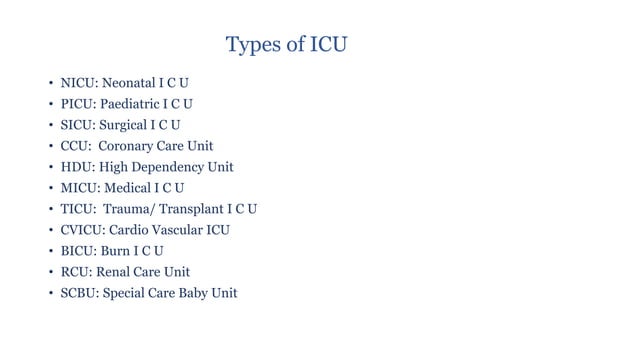 ICU (Intensive Care Unit) | PDF