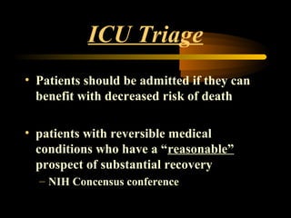 Icu triage | PPT