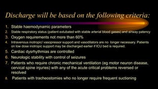 Icu admission, discharge criteria and triage | PPTX