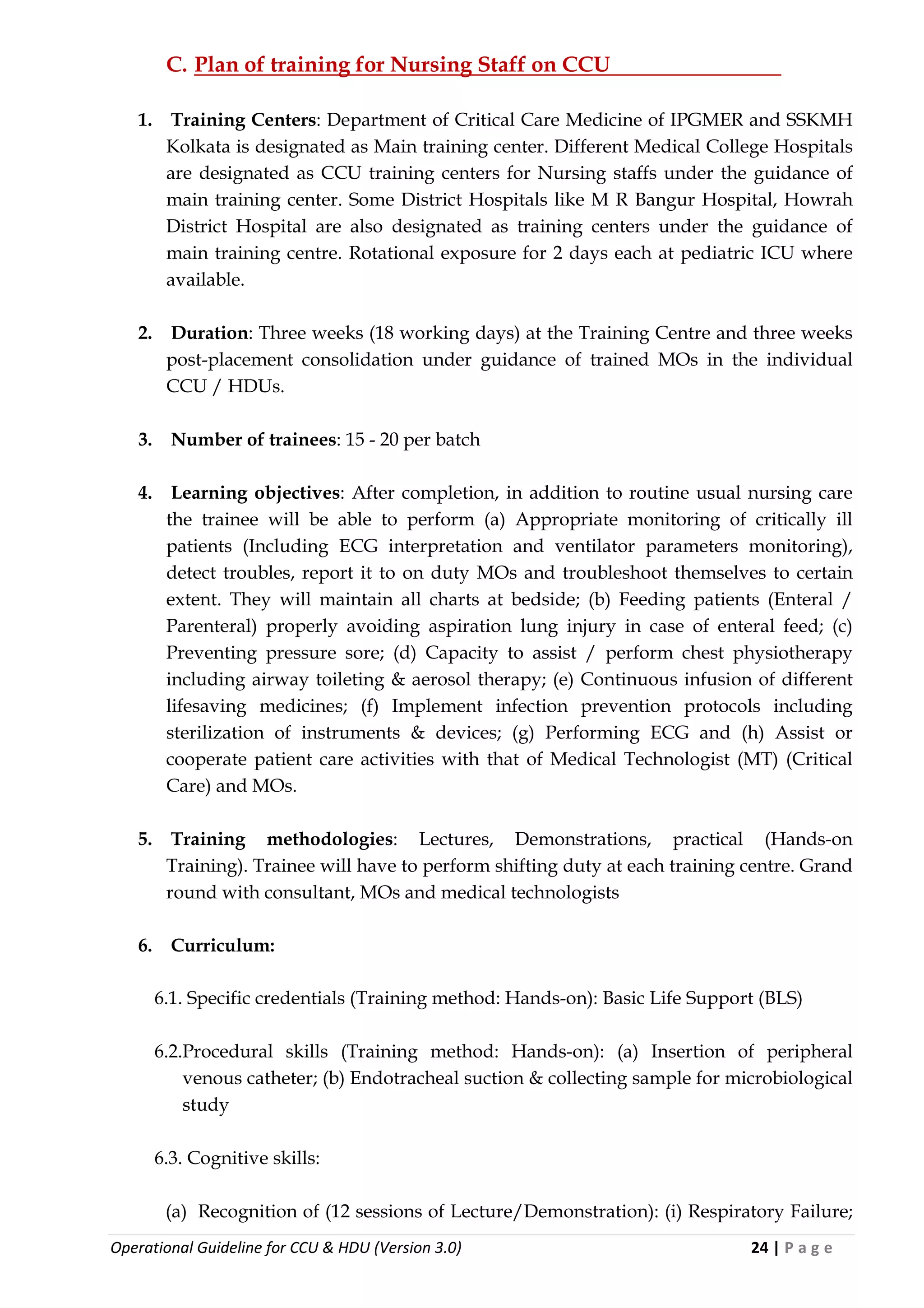 ICU and HDU guideliness from MOH&FW.pdf | First Aid | Injuries