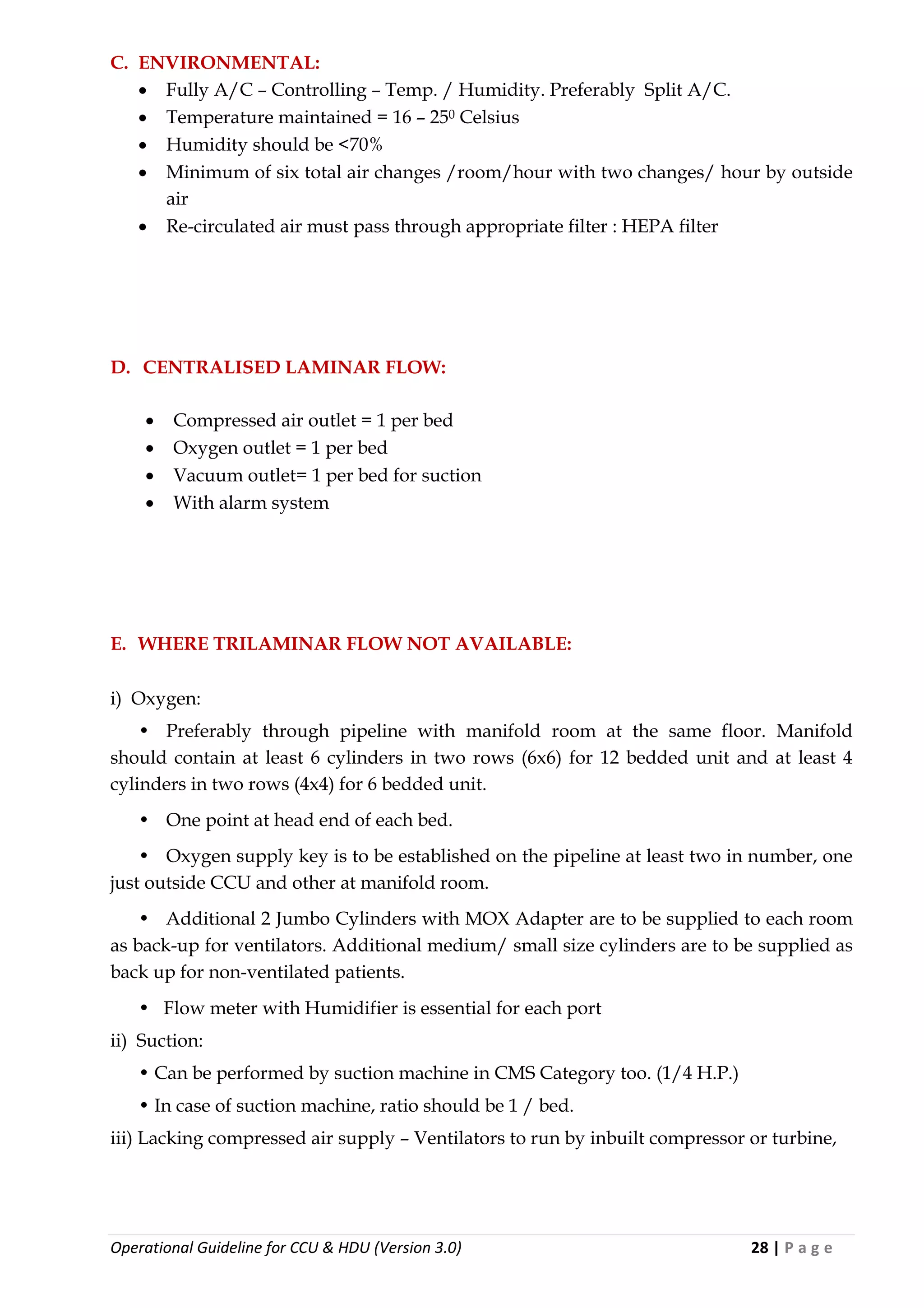 ICU and HDU guideliness from MOH&FW.pdf | First Aid | Injuries