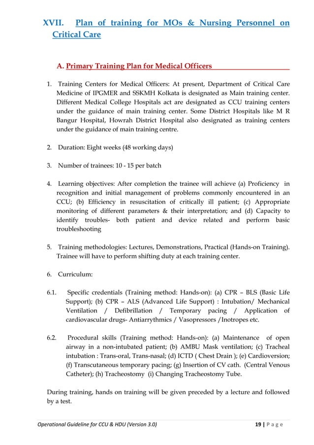ICU and HDU guideliness from MOH&FW.pdf | First Aid | Injuries