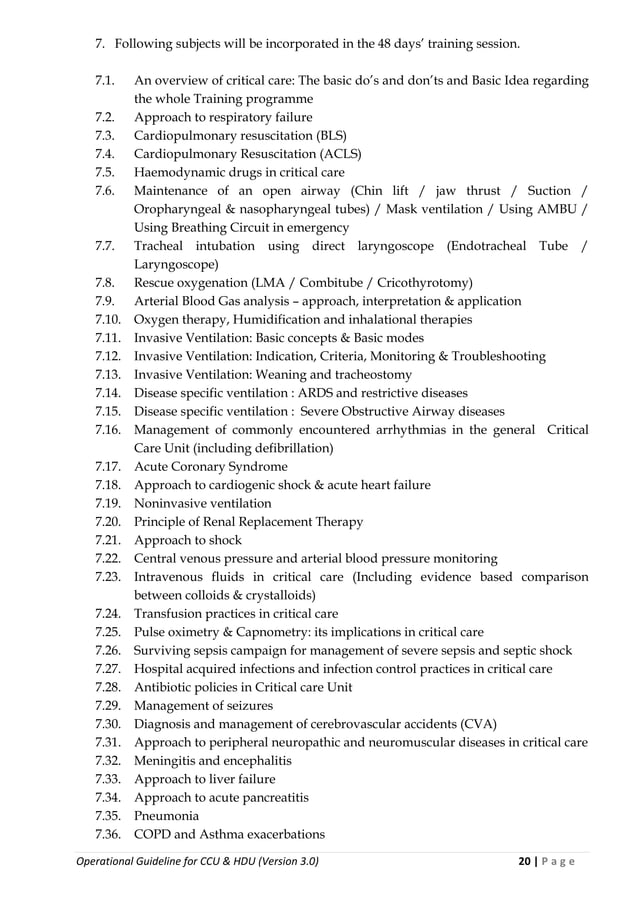 ICU and HDU guideliness from MOH&FW.pdf | First Aid | Injuries