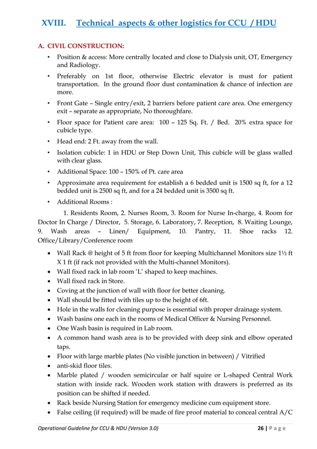 ICU and HDU guideliness from MOH&FW.pdf | First Aid | Injuries