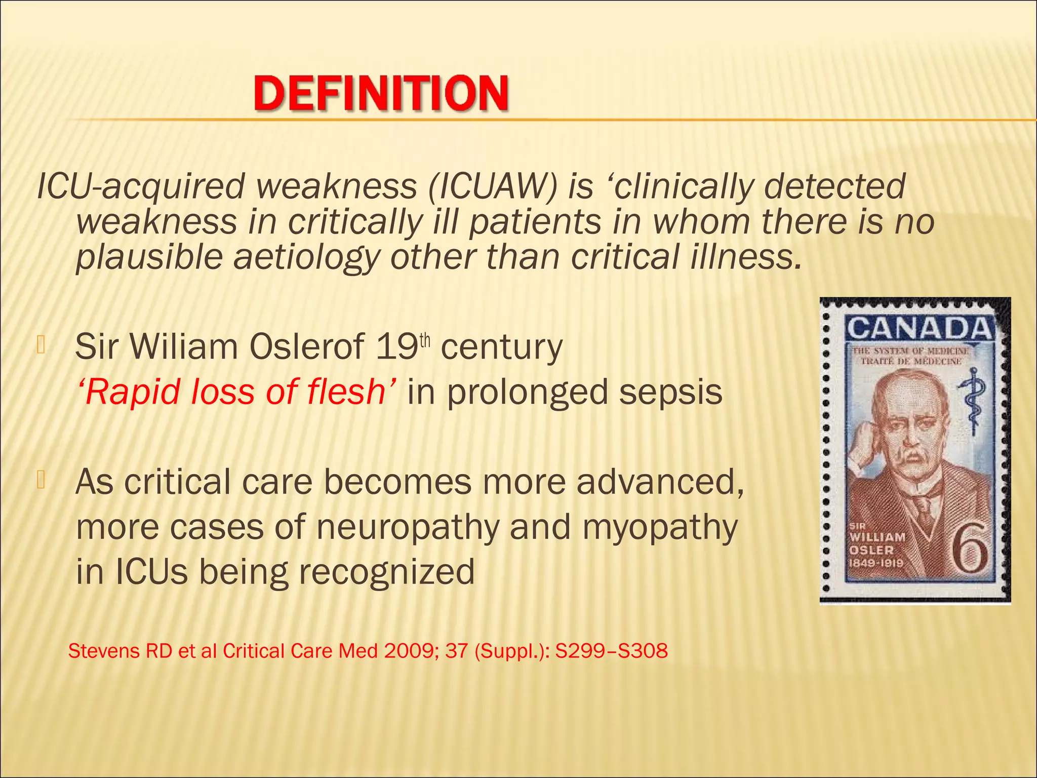 ICU Acquired Weakness | PPT