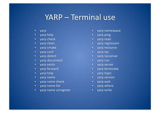 Introduction to humanoid robot iCub, YARP and simulator | PPT
