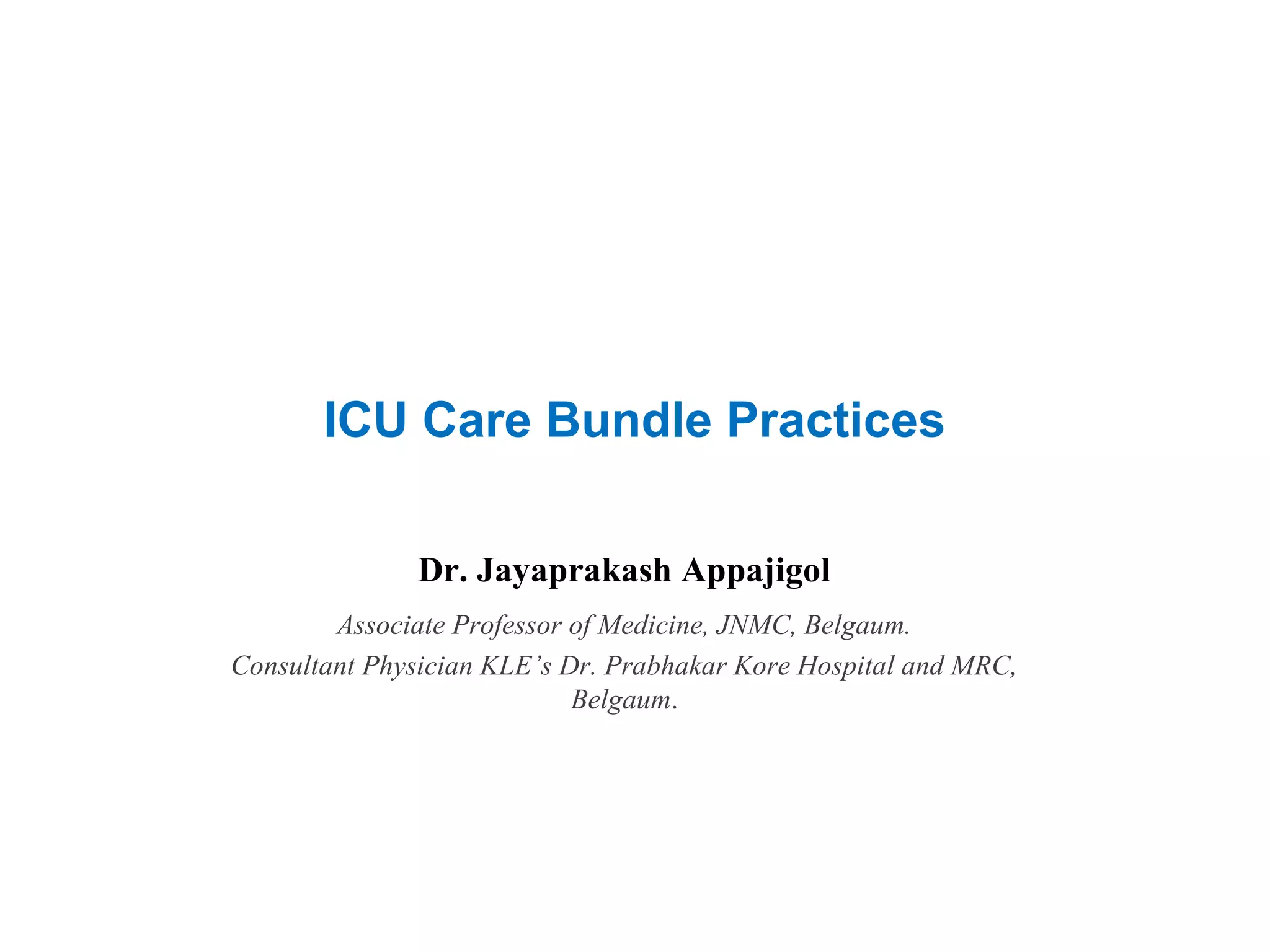 ICU Care Bundles | PPT