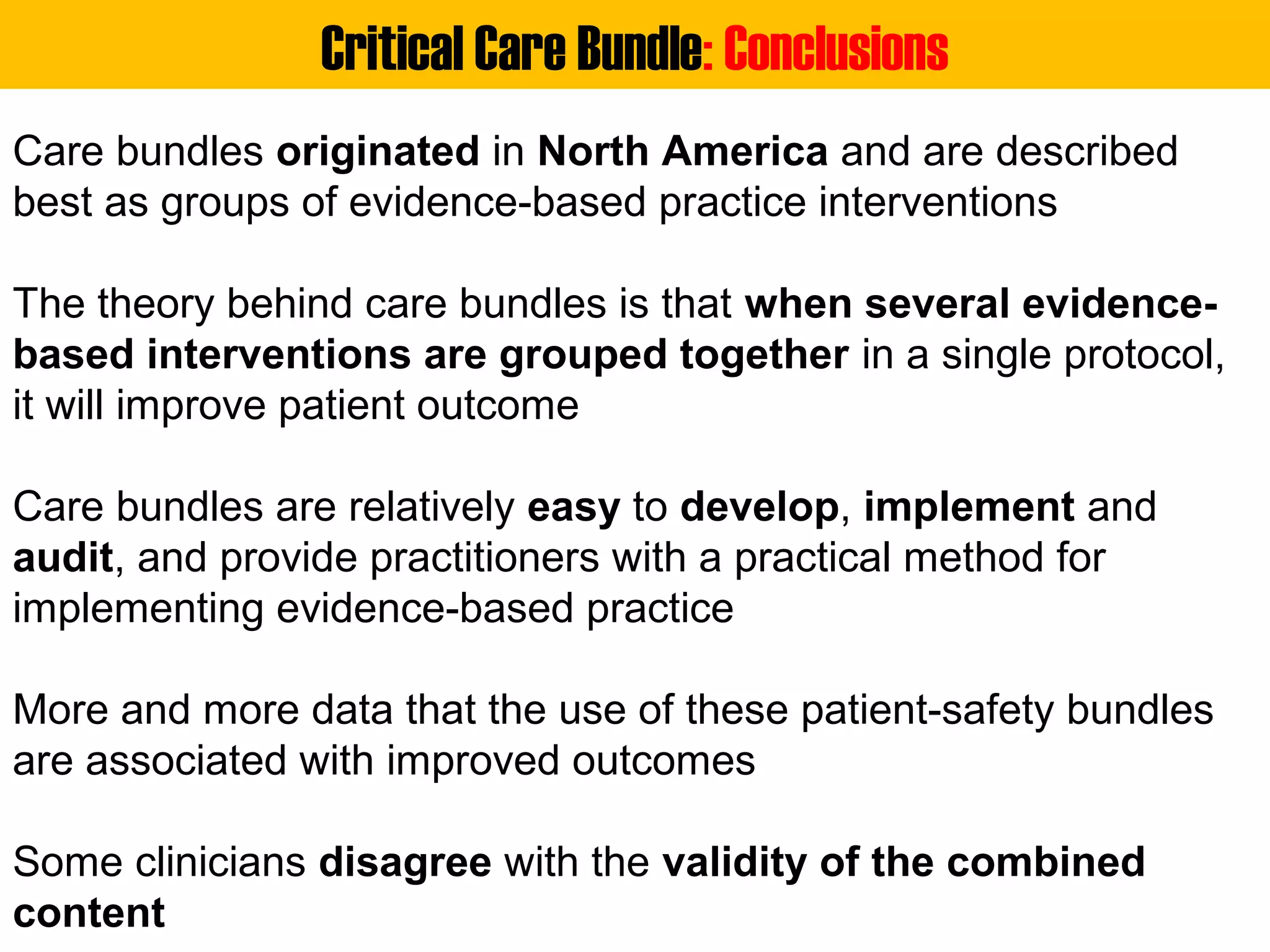 ICU Care Bundles | PPT