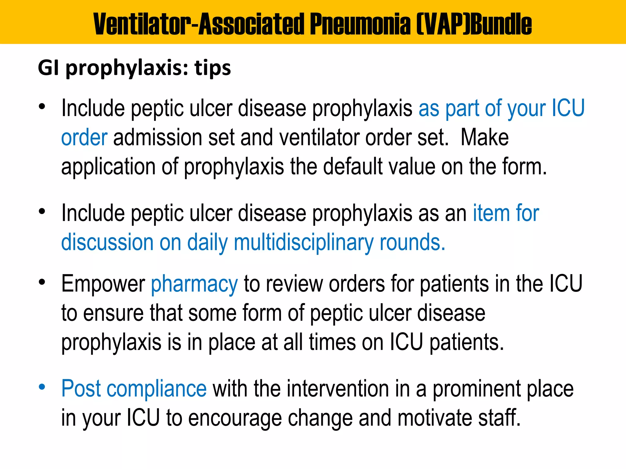 ICU Care Bundles | PPT | First Aid | Injuries