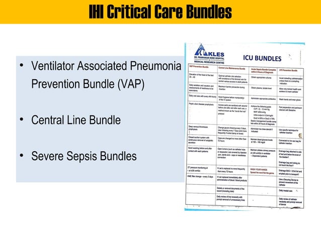 ICU Care Bundles | PPT | First Aid | Injuries
