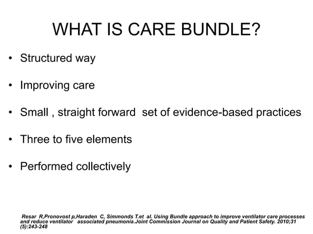 Icu care bundles.pptx | First Aid | Injuries