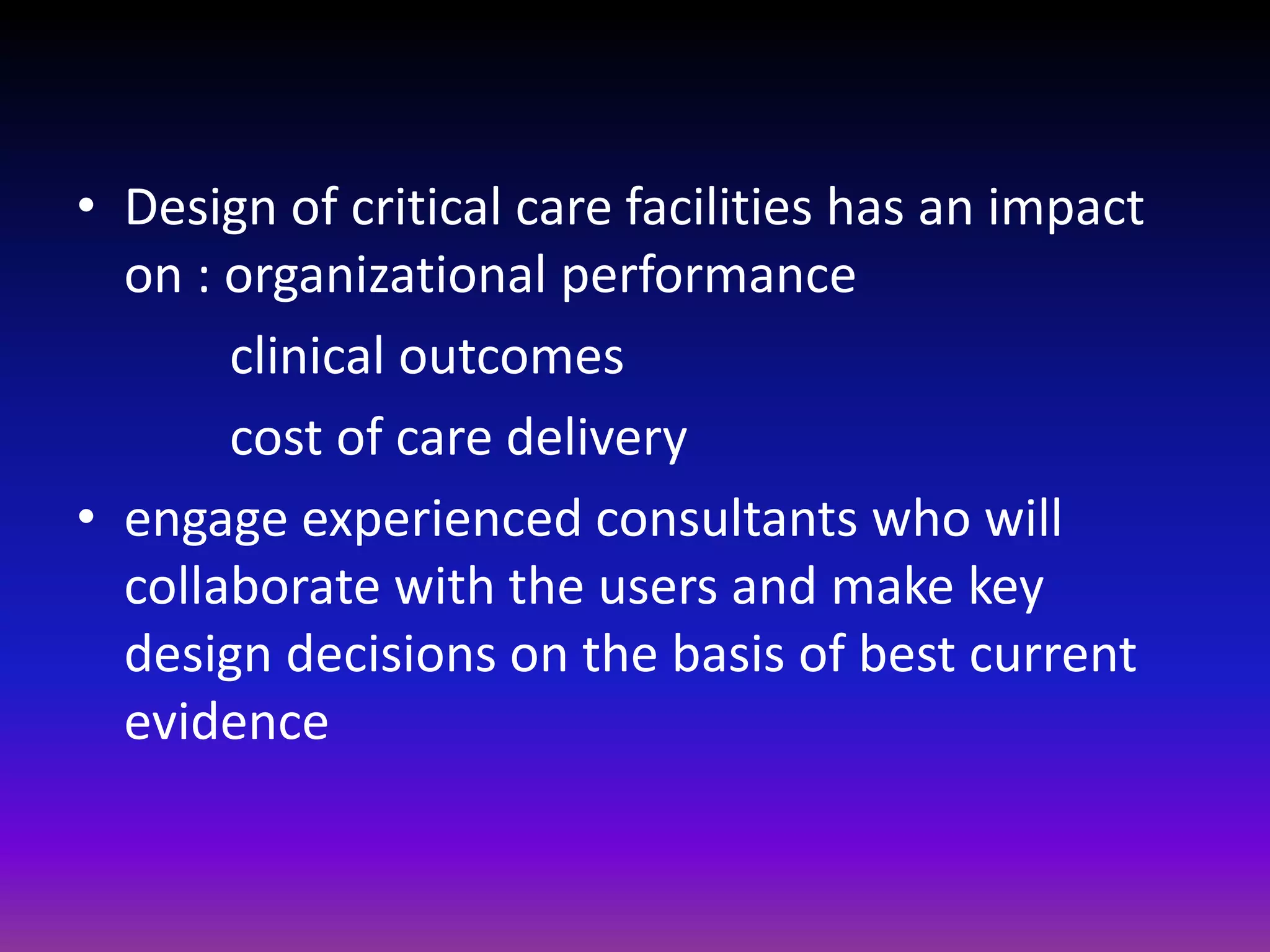 Icu design and infrastructure | PPTX
