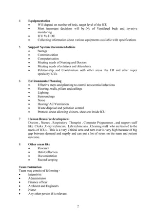 ICU - Designing and Planning- an overview | PDF