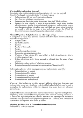 ICU - Designing and Planning- an overview | PDF