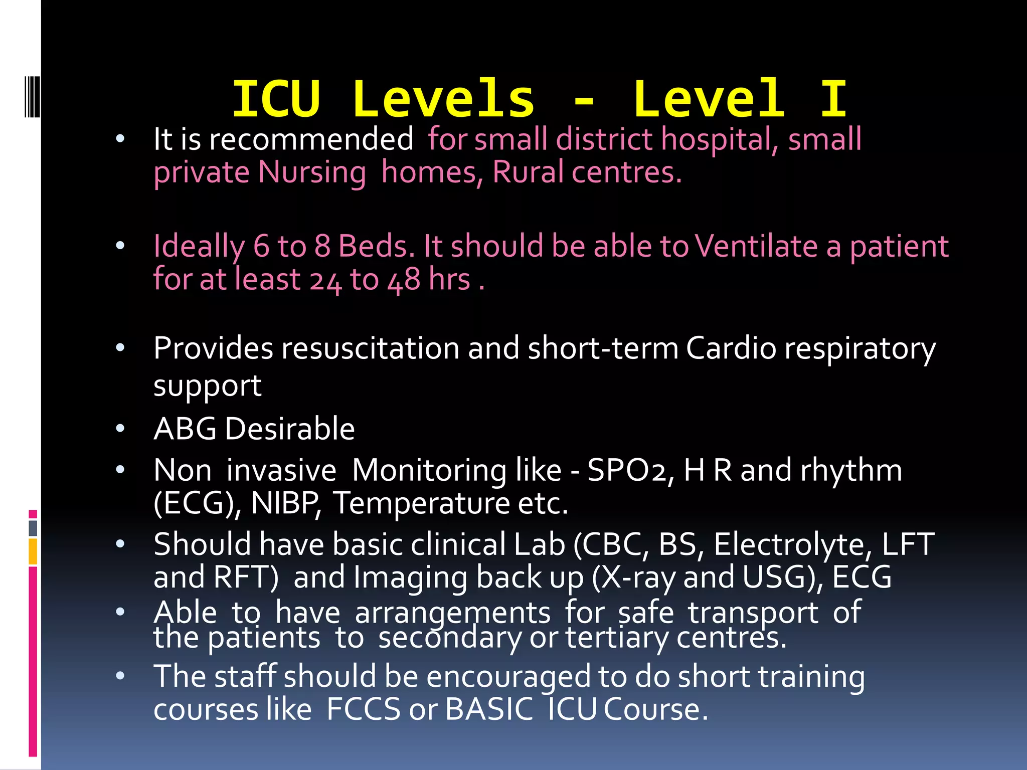 planing and organization of Intensive Cares | PPTX