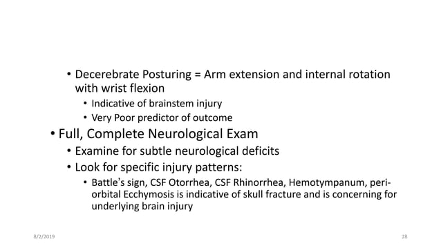 ICU management of traumatic brain injury | PPTX | First Aid | Injuries