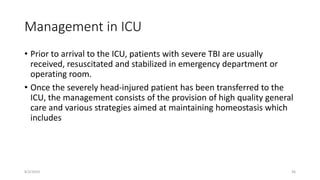 ICU management of traumatic brain injury | PPTX