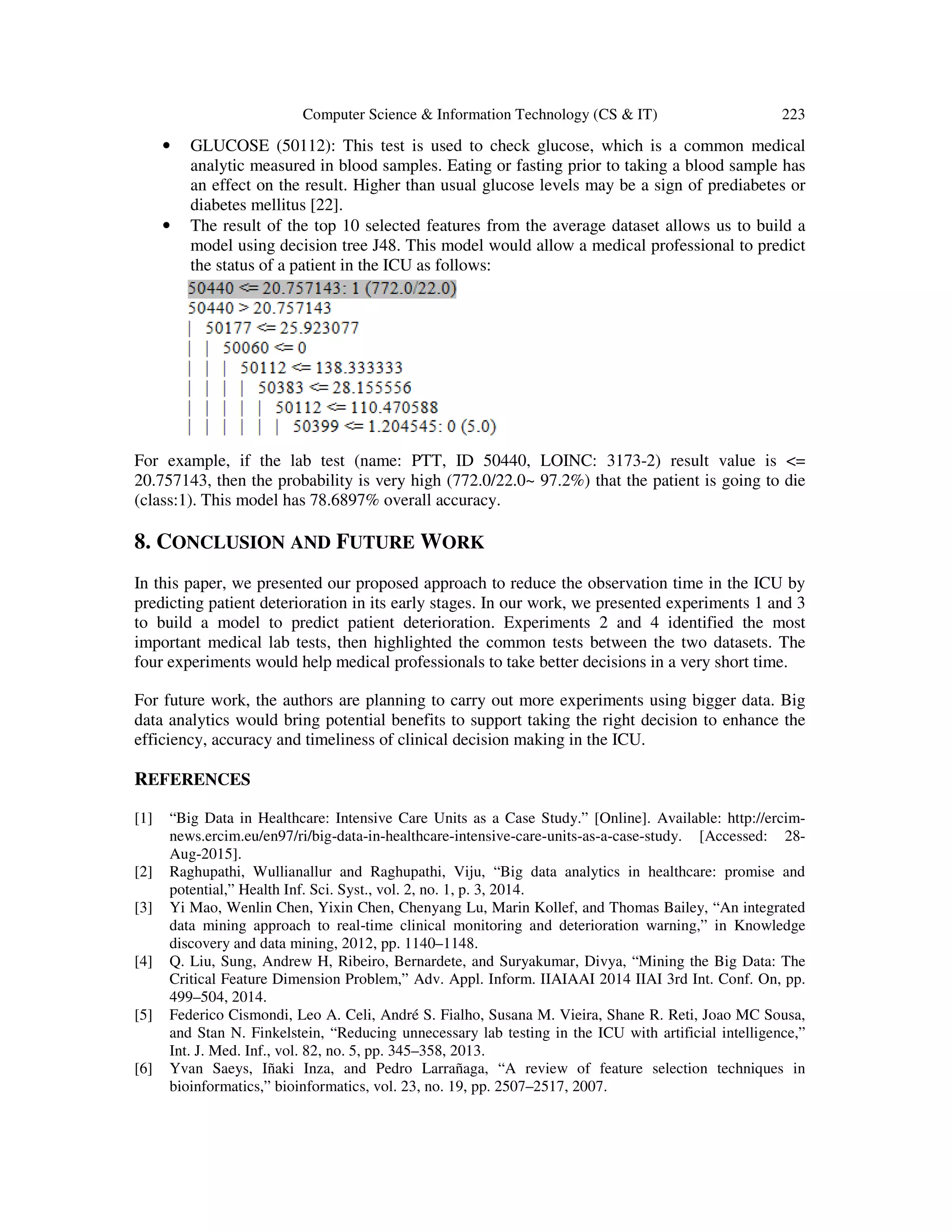 ICU Patient Deterioration Prediction : A Data-Mining Approach | PDF