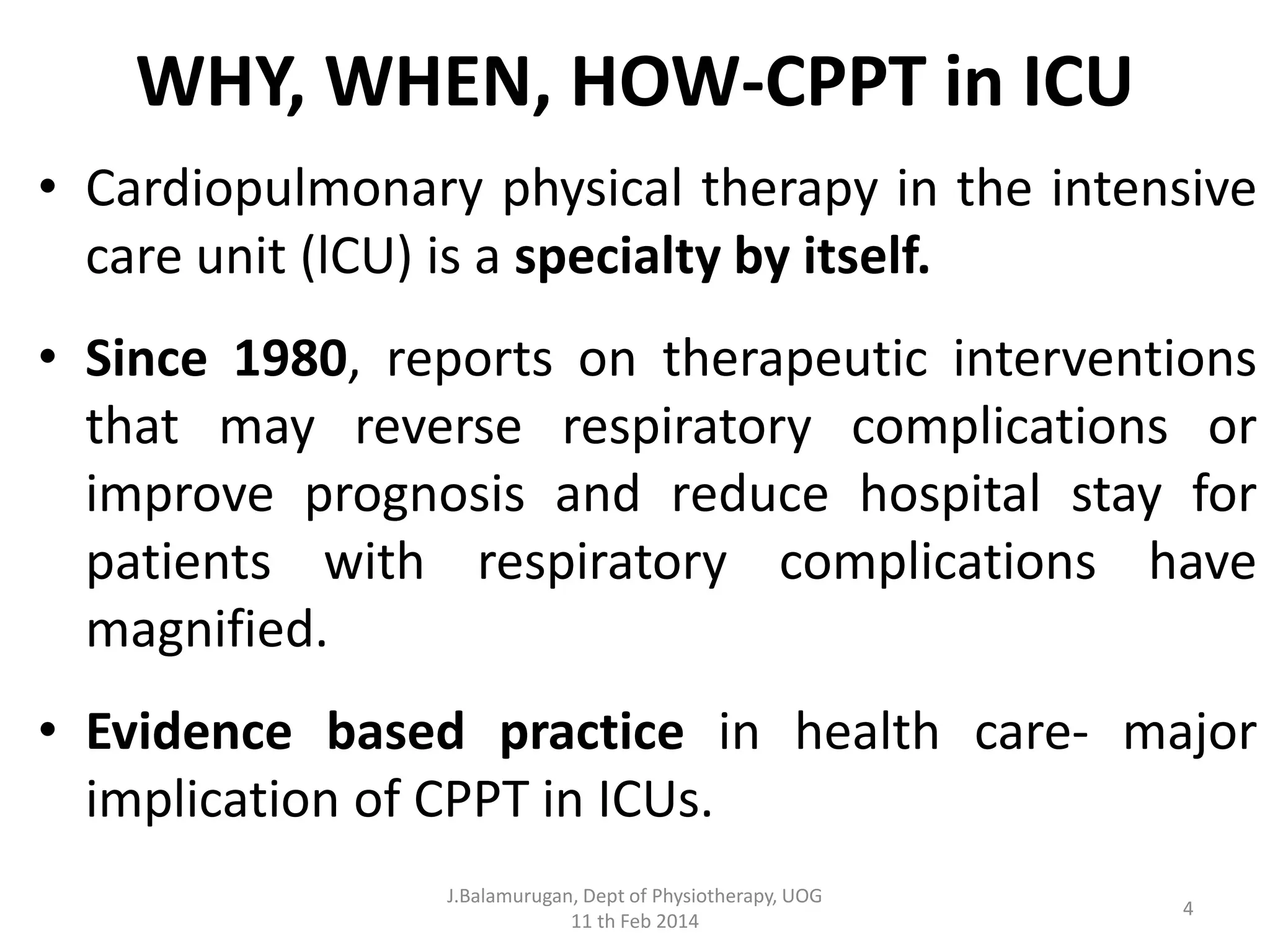 ICU PHYSICAL THERAPY inservice trainging.pptx | Heart and ...