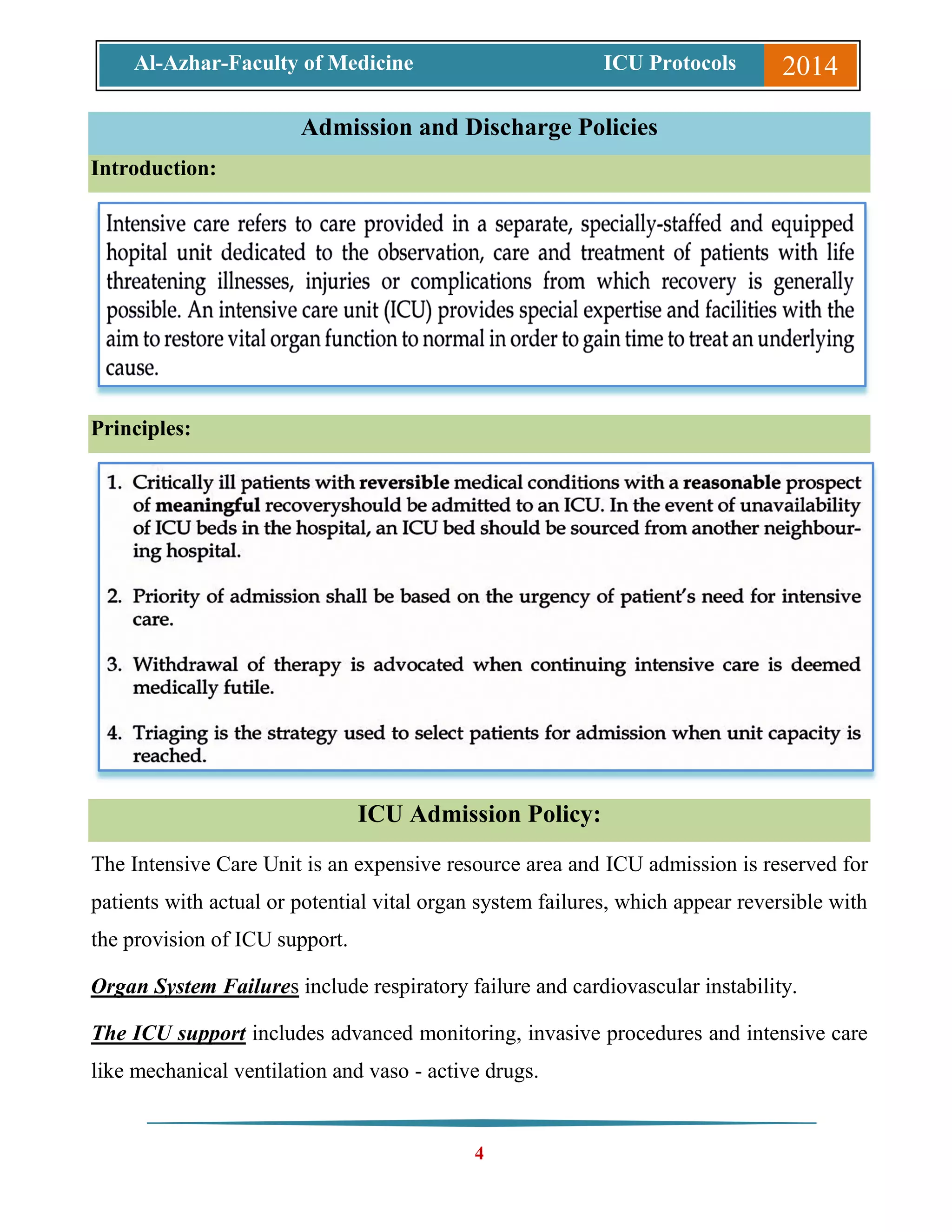 ICU Protocols | PDF