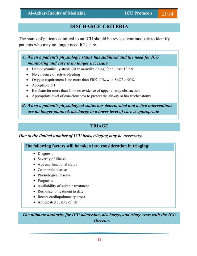 ICU Protocols | PDF | First Aid | Injuries