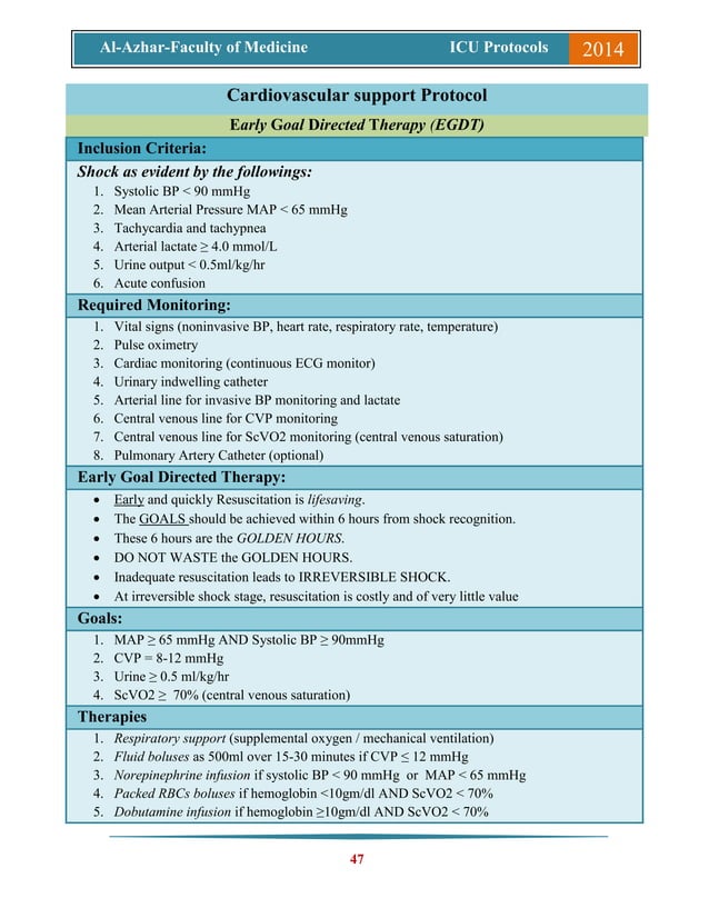ICU Protocols | PDF | First Aid | Injuries