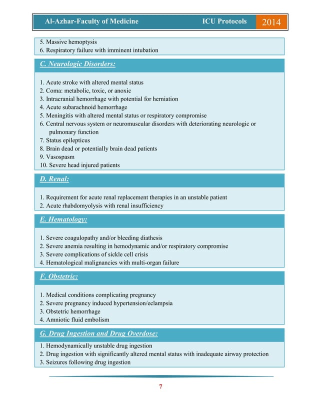 ICU Protocols | PDF | First Aid | Injuries