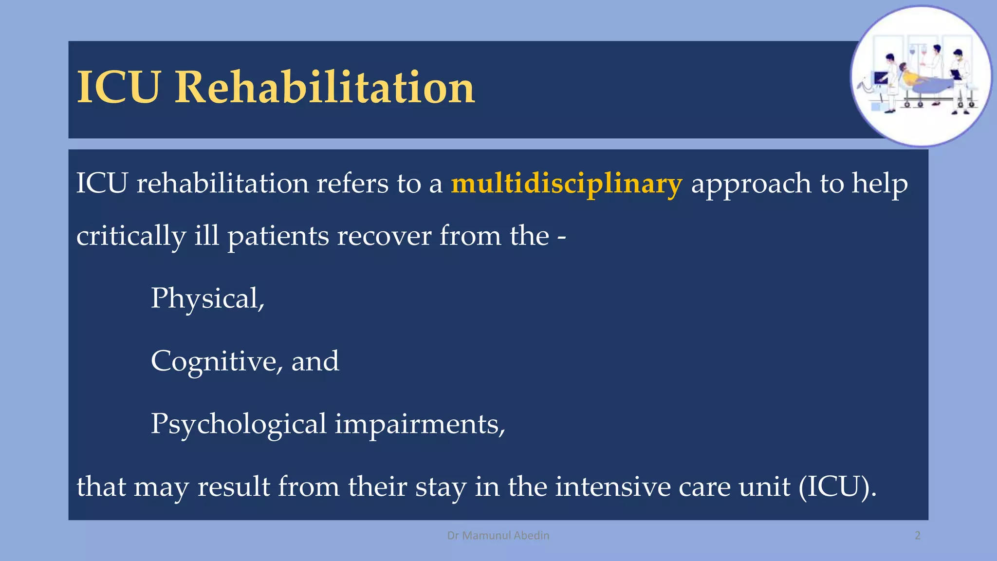 ICU Rehabilitation Outline and Protocols.pptx
