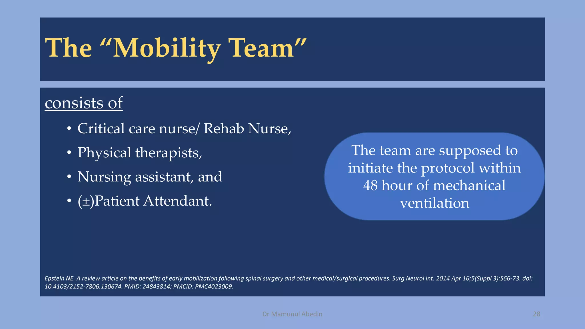ICU Rehabilitation Outline and Protocols.pptx