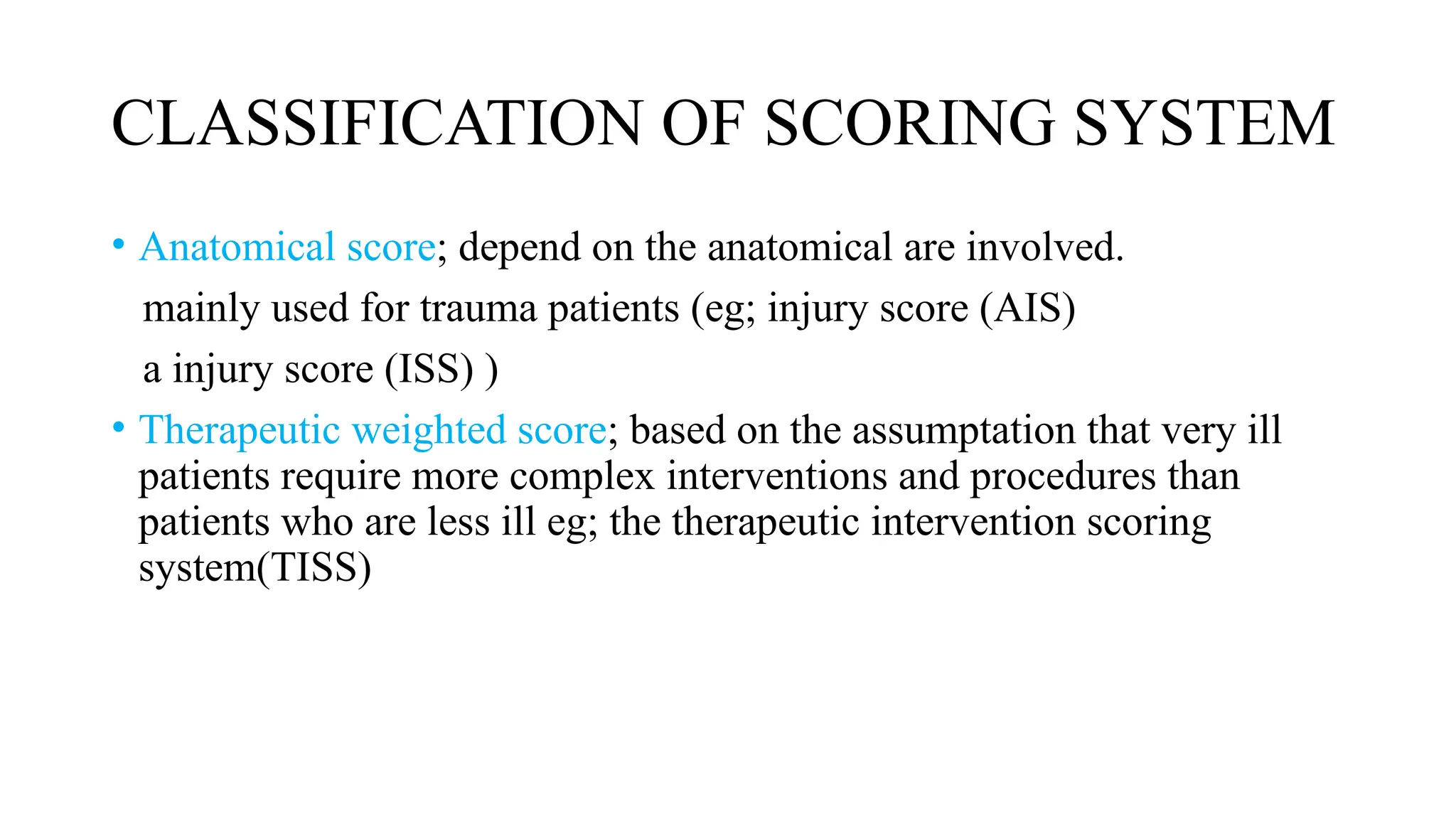 INTENSIVE CARE UNIT SCORING SYSTEM FOR PATIENTS .pptx