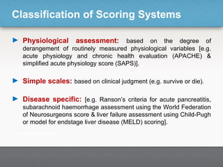 At present Modern icu scoring systems-.ppt