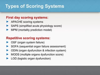 At present Modern icu scoring systems-.ppt