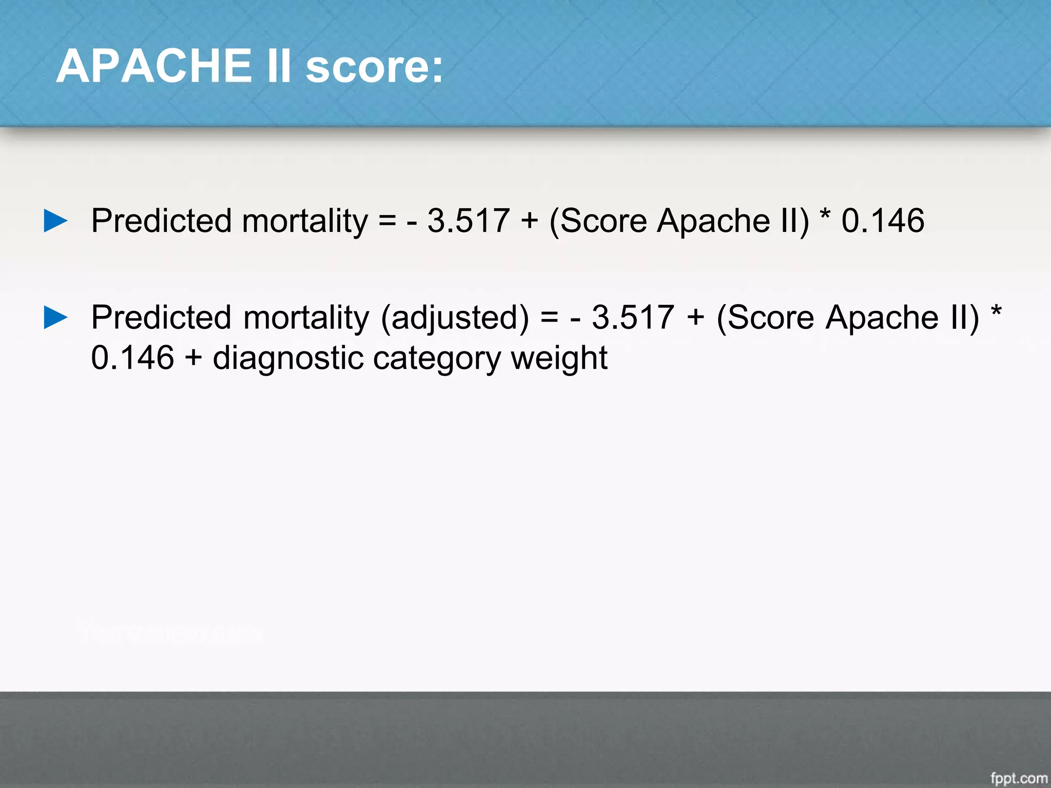 ICU Scoring Systems | PPT