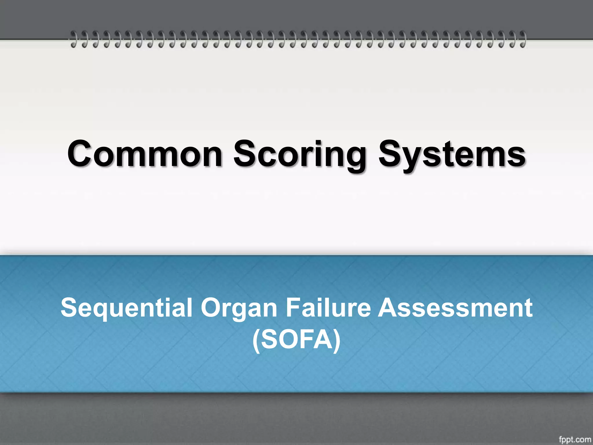 ICU Scoring Systems | PPT