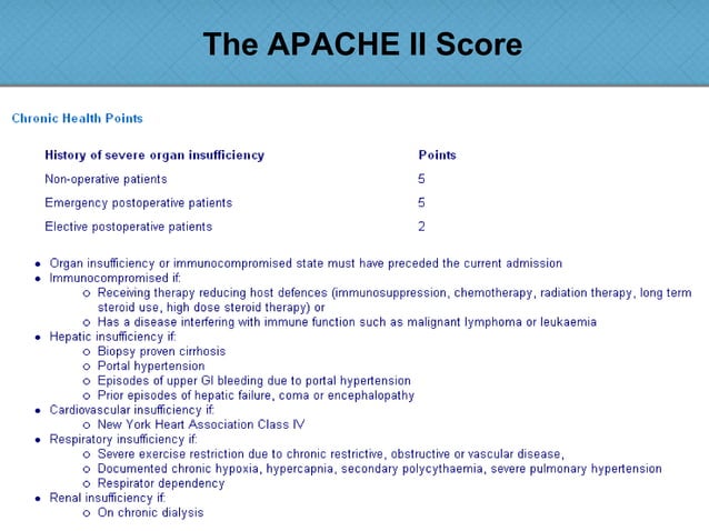 Icu Scoring Systems Ppt