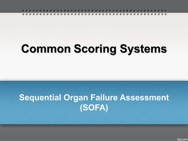 ICU Scoring Systems | PPT