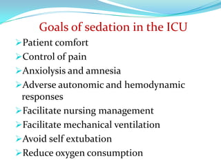 Icu sedation | PPTX